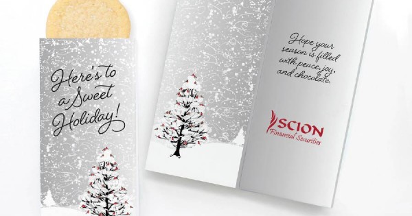 One Color Foil-Stamped Stock Sweeter Cards with Sugar Cookies