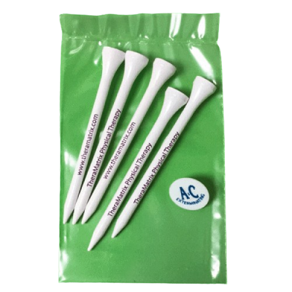 Custom Golf Tee Poly Packs - 5PC - G
