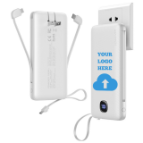 10,000 mAh 6-in-1 Combo Charger W/ Wall Plug